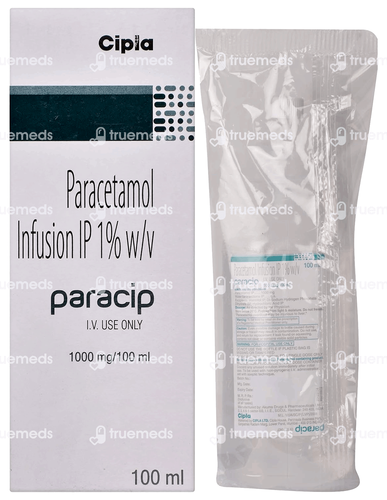 Paracip 1000 MG Infusion 100 ML | Order Paracip 1000 MG Infusion 100 ML ...