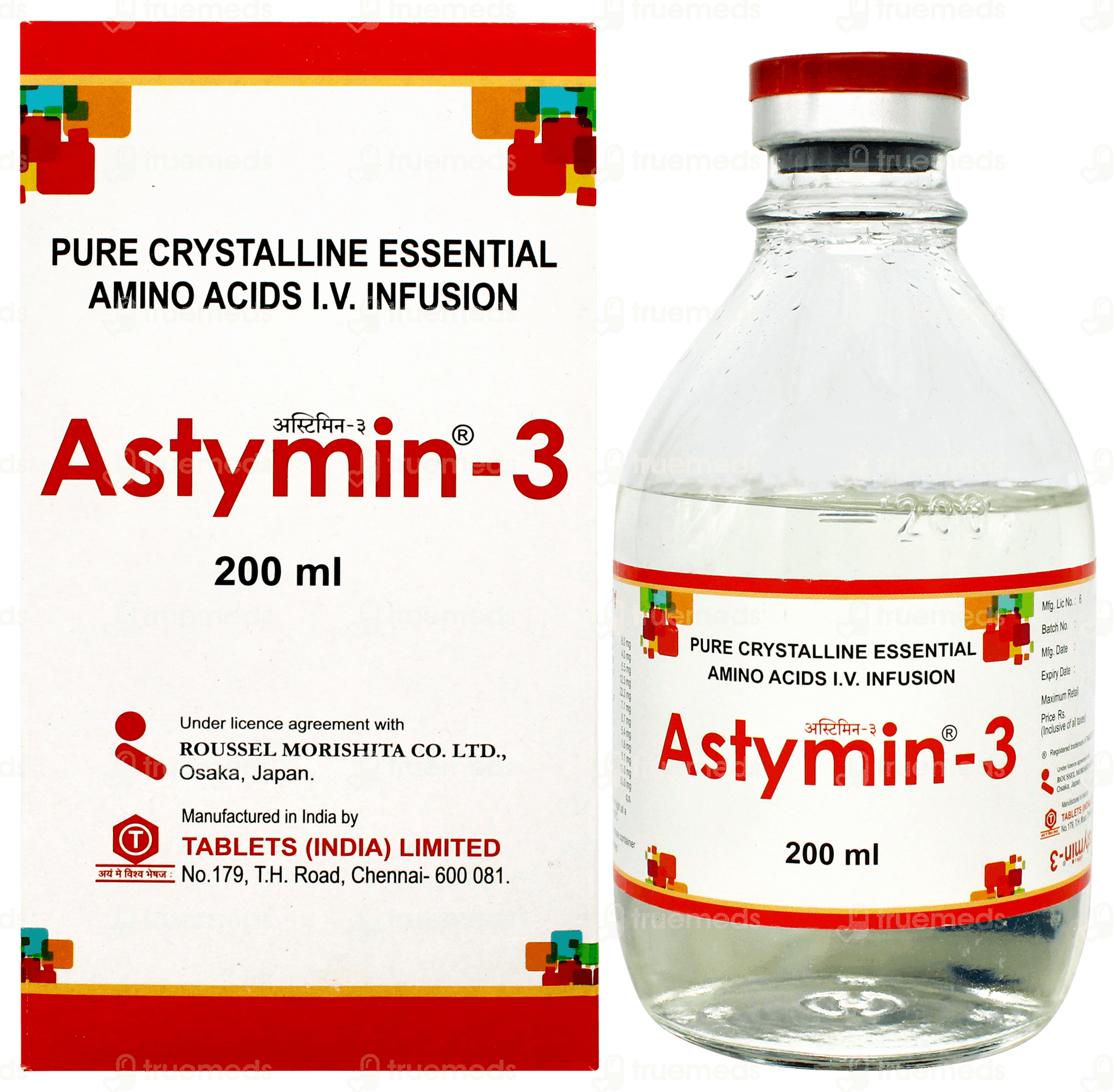 Astymin 3 Infusion 200 Ml - Uses, Side Effects, Dosage, Price | Truemeds