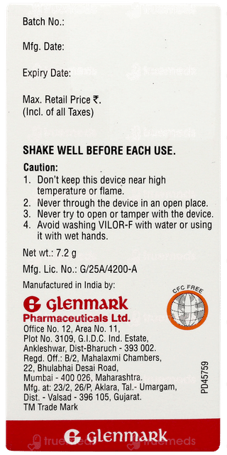 Vilor F 50 Inhaler 120 Mdi - Uses, Side Effects, Dosage, Price | Truemeds
