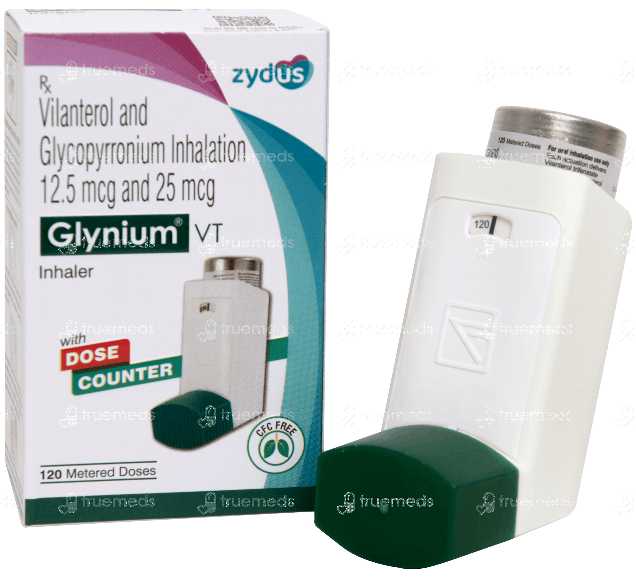 Glynium Vt Inhaler 120mdi - Uses, Side Effects, Dosage, Price | Truemeds