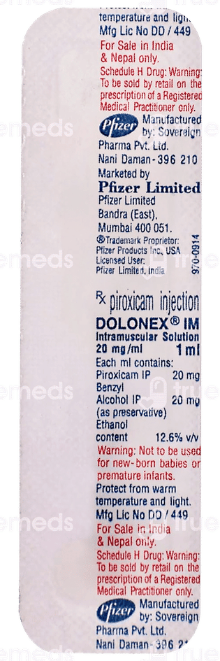 Dolonex Injection Uses, Substitutes, Price - Truemeds
