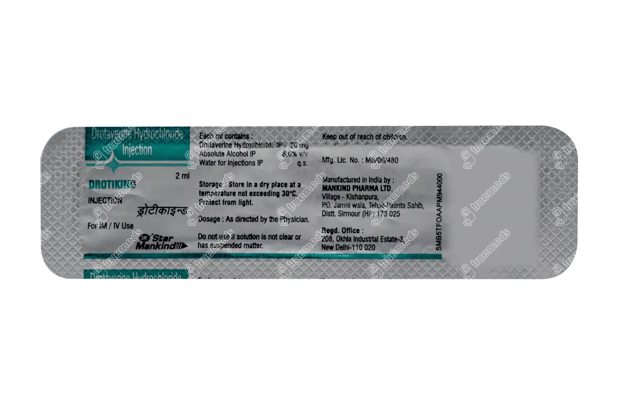 Drotikind Injection 2 Ml - Uses, Side Effects, Dosage, Price | Truemeds
