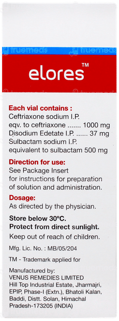 Elores 1.5G Injection: Uses, Side Effects, Price & Substitutes