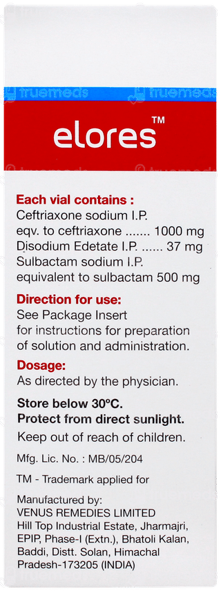 Elores 1.5G Injection: Uses, Side Effects, Price & Substitutes