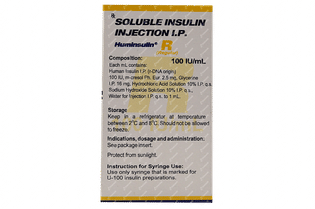 Huminsulin R 100 IU Injection 10 ML | Order HUMINSULIN R 100 IU INJECTION 10 ML Online at Truemeds