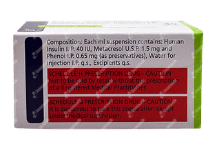 Insulatard Human 40 Iu Injection 10 Ml - Uses, Side Effects, Dosage, Price | Truemeds