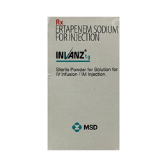 Invanz 1 Gm Injection 20 Ml - Uses, Side Effects, Dosage, Price | Truemeds