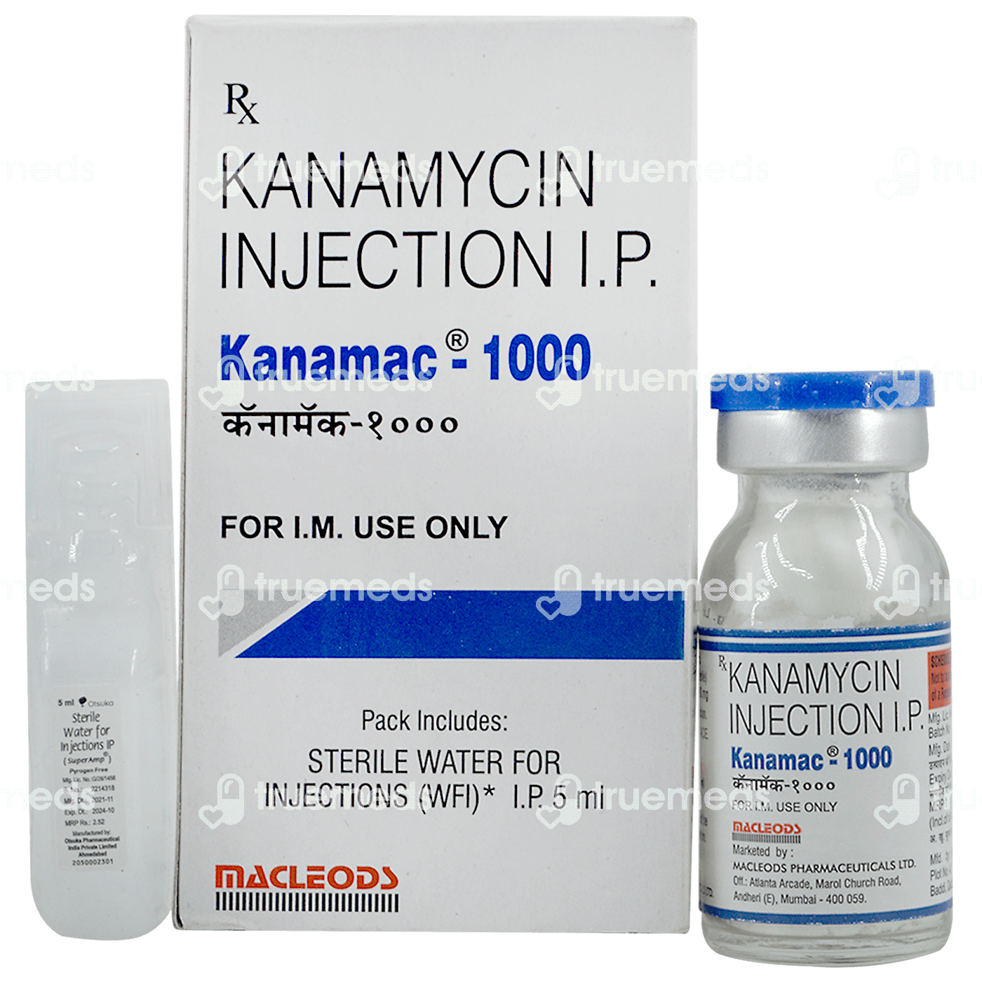 Kanamac 1000 Mg Injection 5 Ml - Uses, Side Effects, Dosage, Price ...