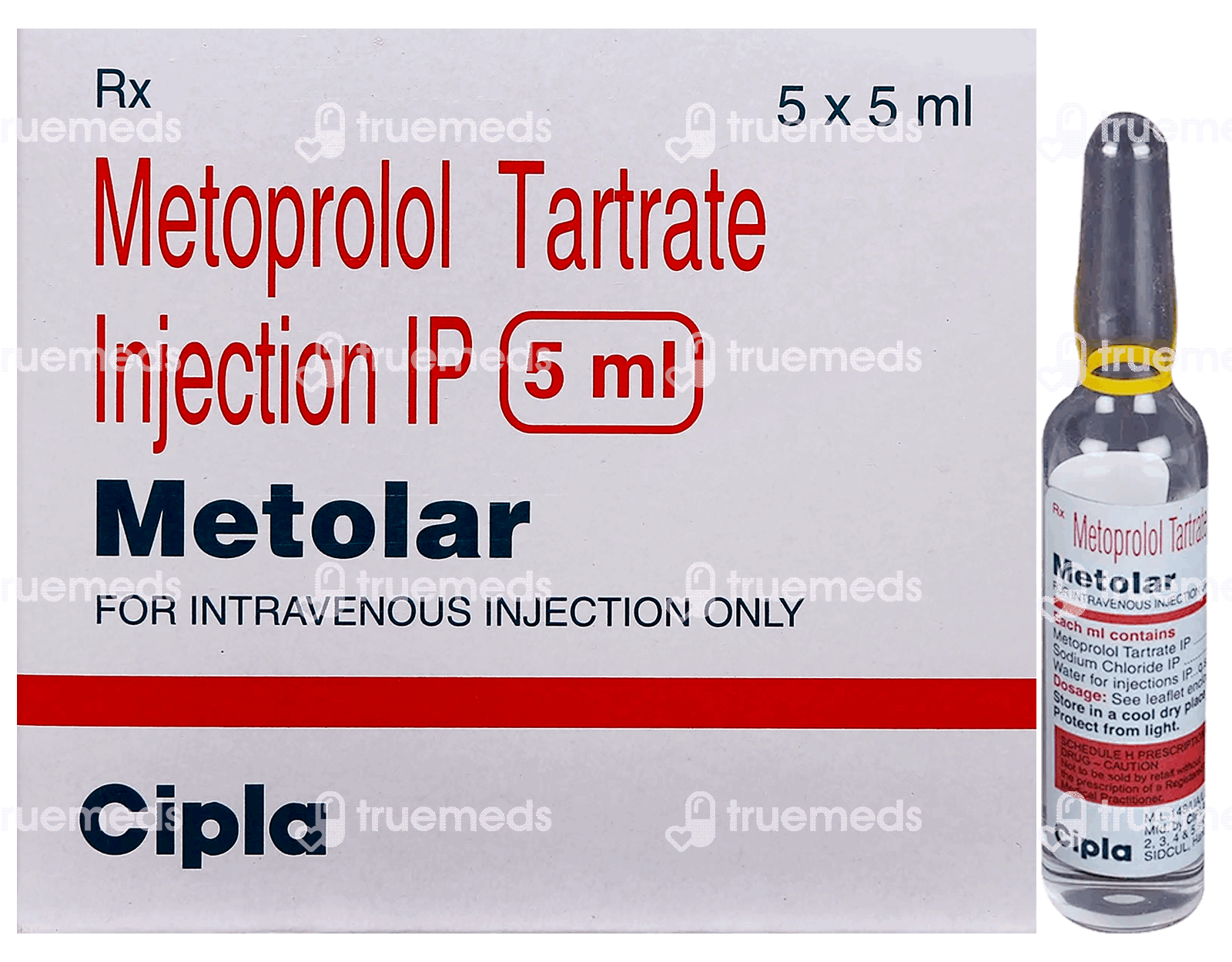 Metolar 5 Mg Injection 5 Ml - Uses, Side Effects, Dosage, Price | Truemeds