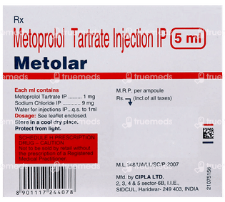 Metolar 5 MG Injection 5 ML | Order Metolar 5 MG Injection 5 ML Online ...