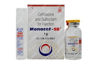 Monocef Sb 1G Injection: Uses, Side Effects, Price & Substitutes