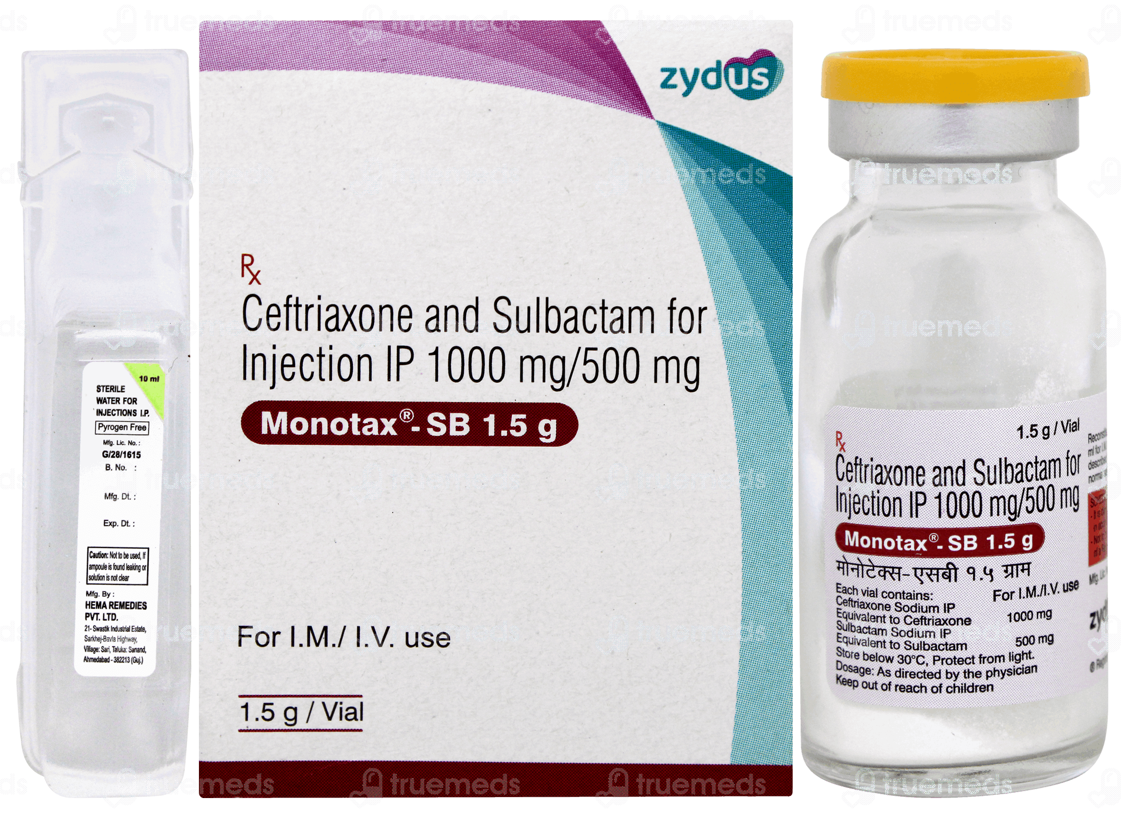 Monotax Sb 1000500 Mg Injection 1 - Uses, Side Effects, Dosage, Price ...