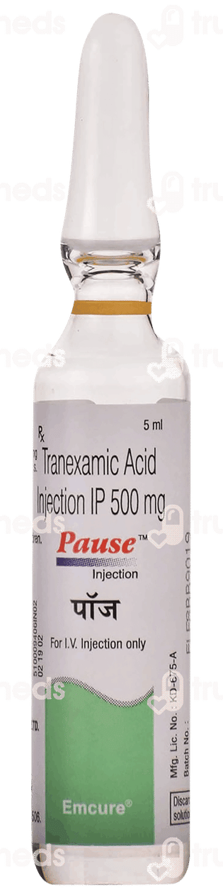 Pause 500 Mg Injection 5 Ml - Uses, Side Effects, Dosage, Price | Truemeds