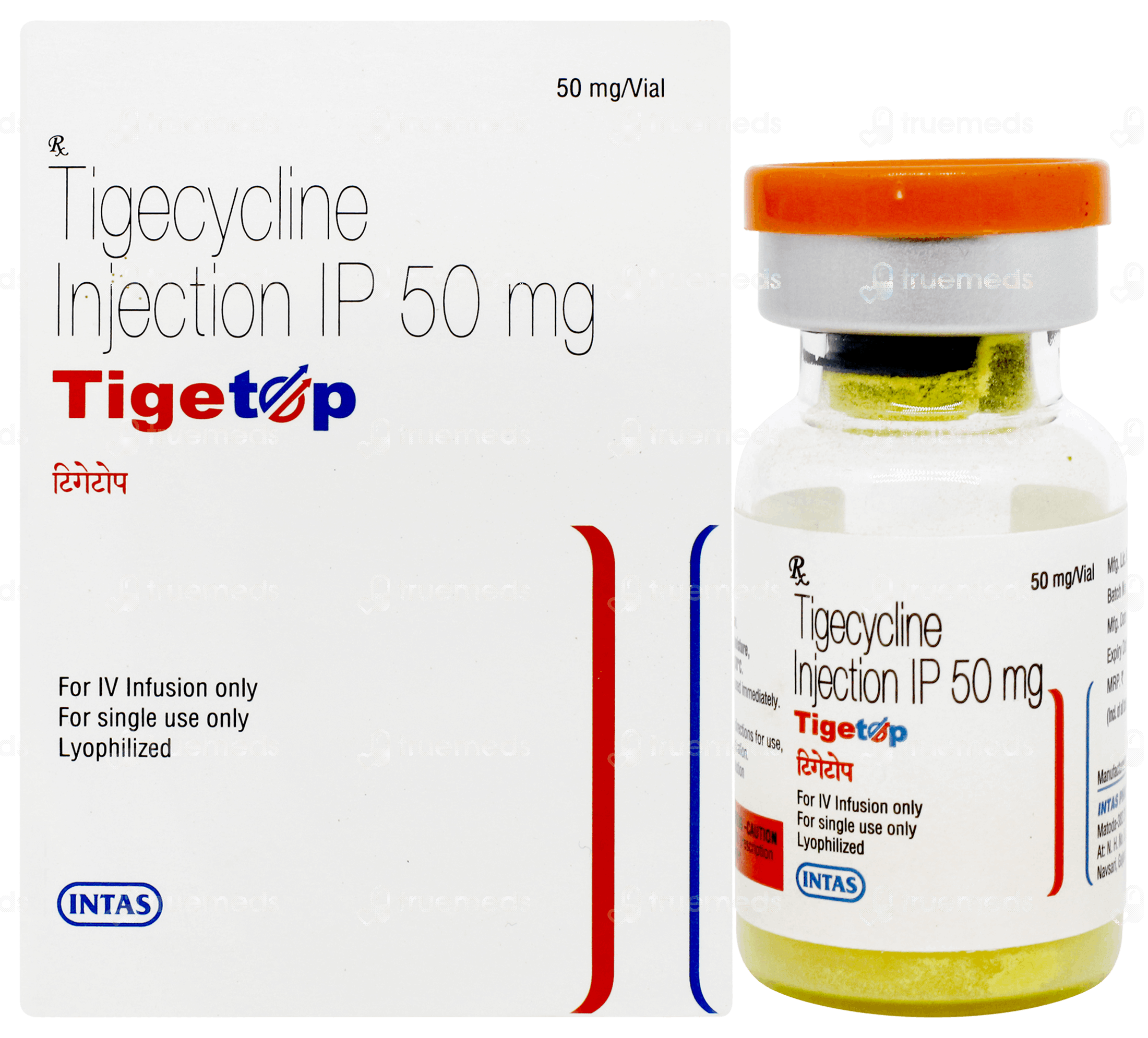 Tigetop 50 Mg Injection 1 - Uses, Side Effects, Dosage, Price | Truemeds