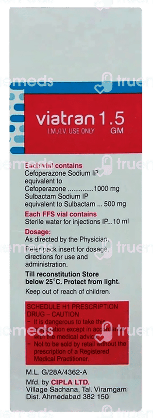 Viatran 1.5Gm Injection: Uses, Side Effects, Price & Substitutes