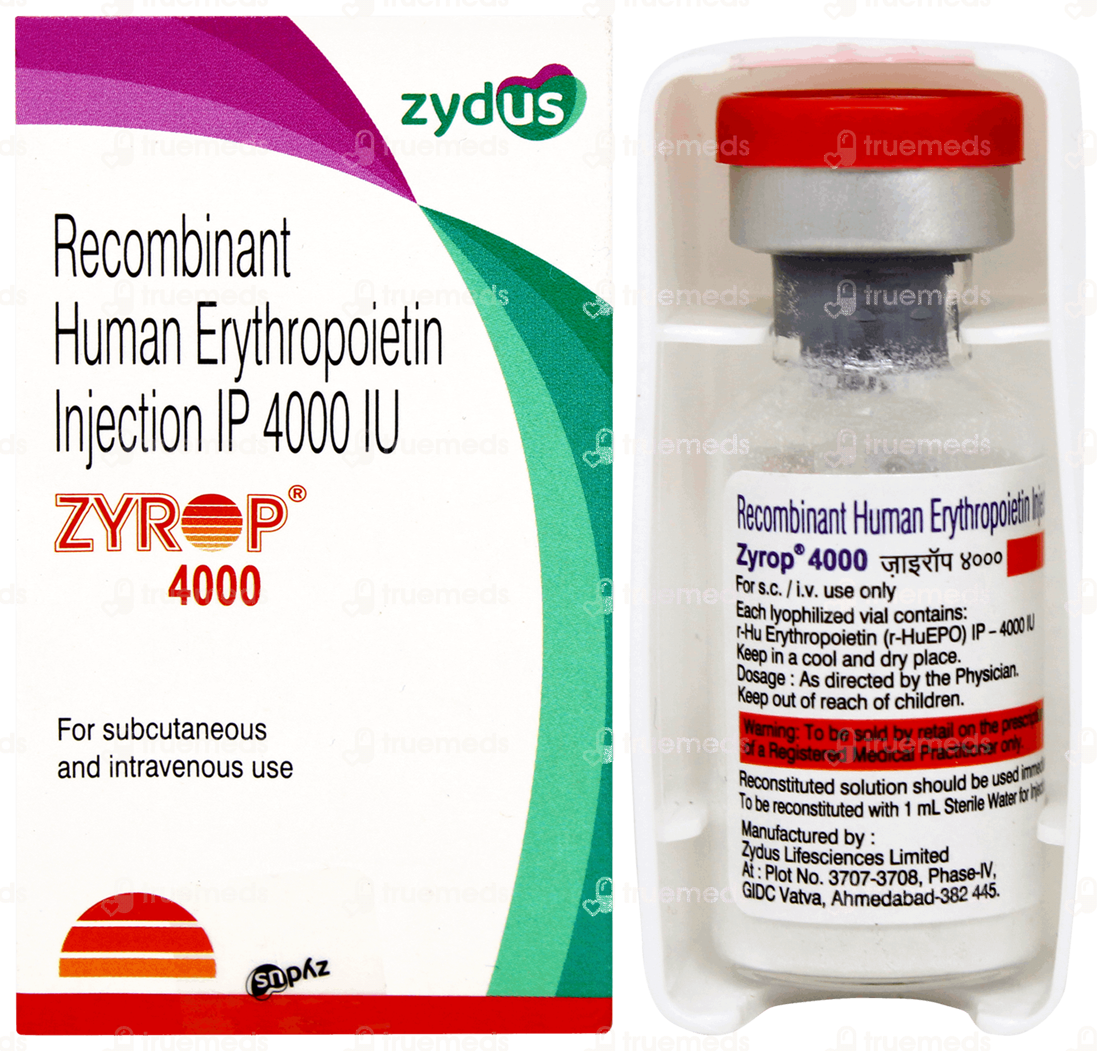 Zyrop 4000 Iu Injection 1 Vial - Uses, Side Effects, Dosage, Price ...