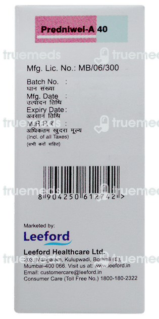 Predniwel A 40 MG Injection 1 ML | Order Predniwel A 40 MG Injection 1 ...