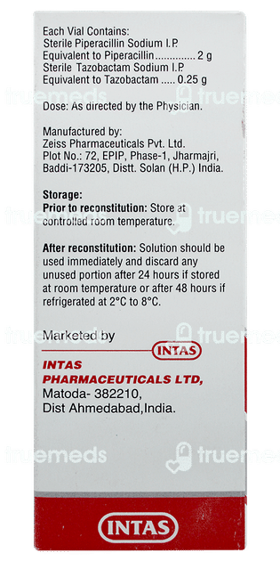Pipzar 2000/250 Mg Injection: Uses, Side Effects, Price & Substitutes