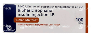 Human Mixtard 3070 100 Iu Injection 10 Ml - Uses, Side Effects, Dosage ...