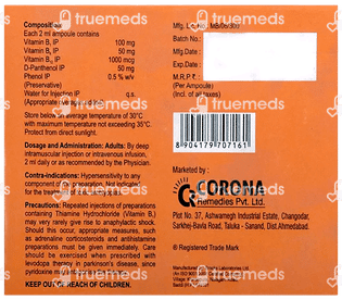 Vitneurin Aq Injection 2 Ml Pack Of 5 - Uses, Side Effects, Dosage ...