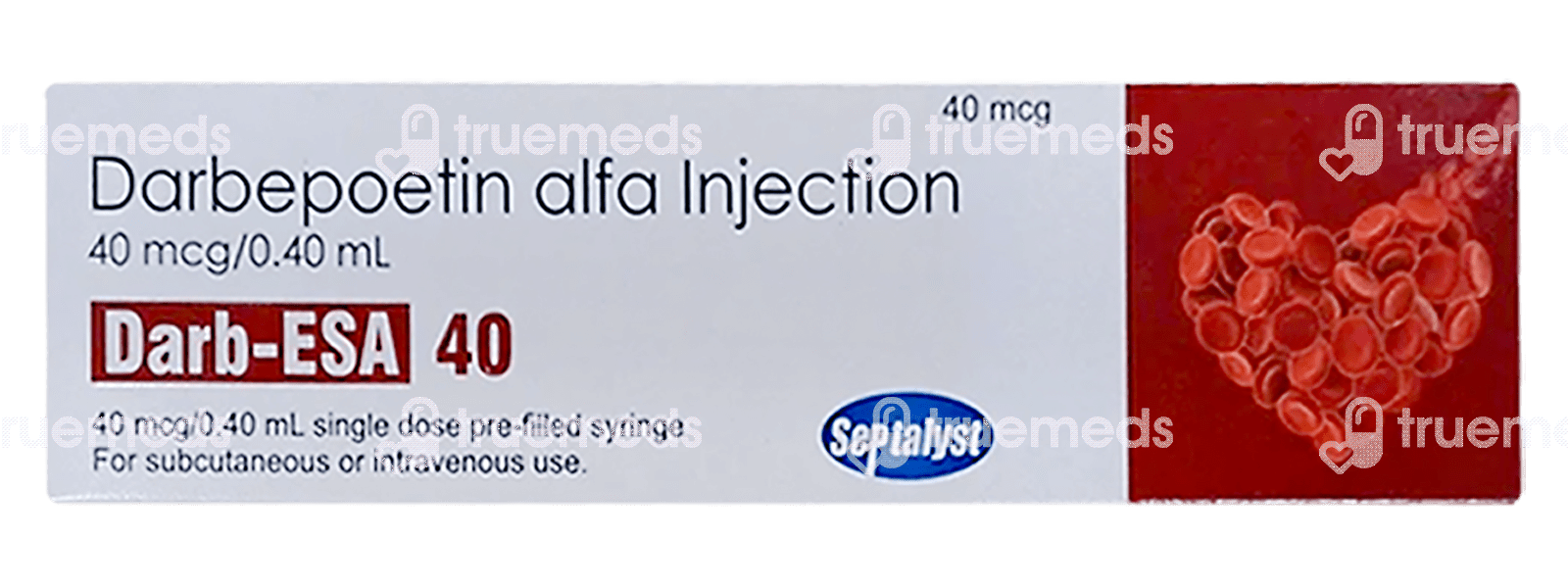 Darb Esa 40 Injection 04 Ml - Uses, Side Effects, Dosage, Price | Truemeds