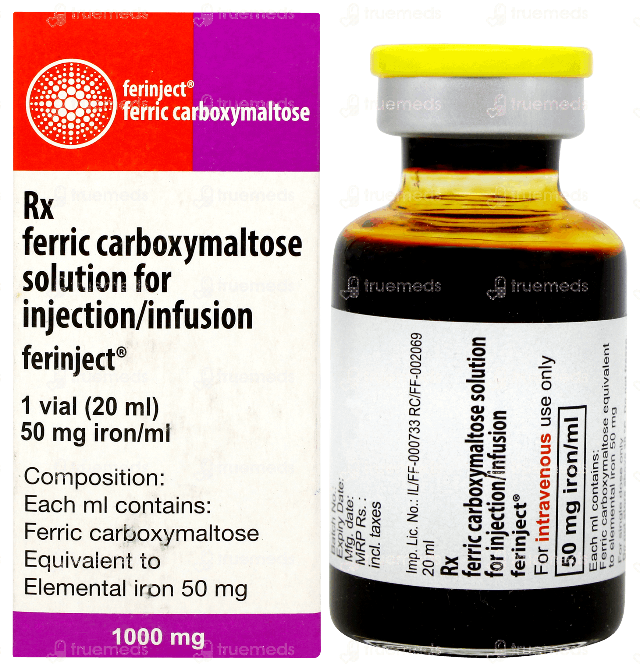 Ferinject 1000 Mg Injection 20 Ml - Uses, Side Effects, Dosage, Price ...
