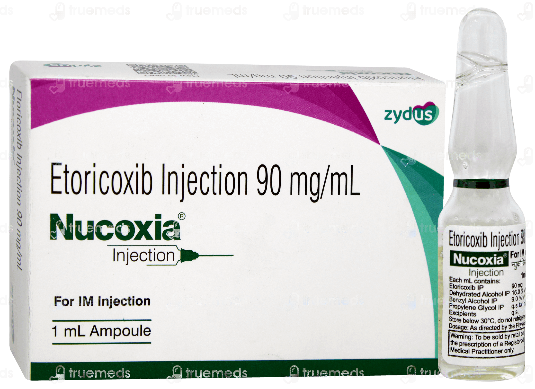 Nucoxia 90 Mg Injection 1 Ml - Uses, Side Effects, Dosage, Price | Truemeds