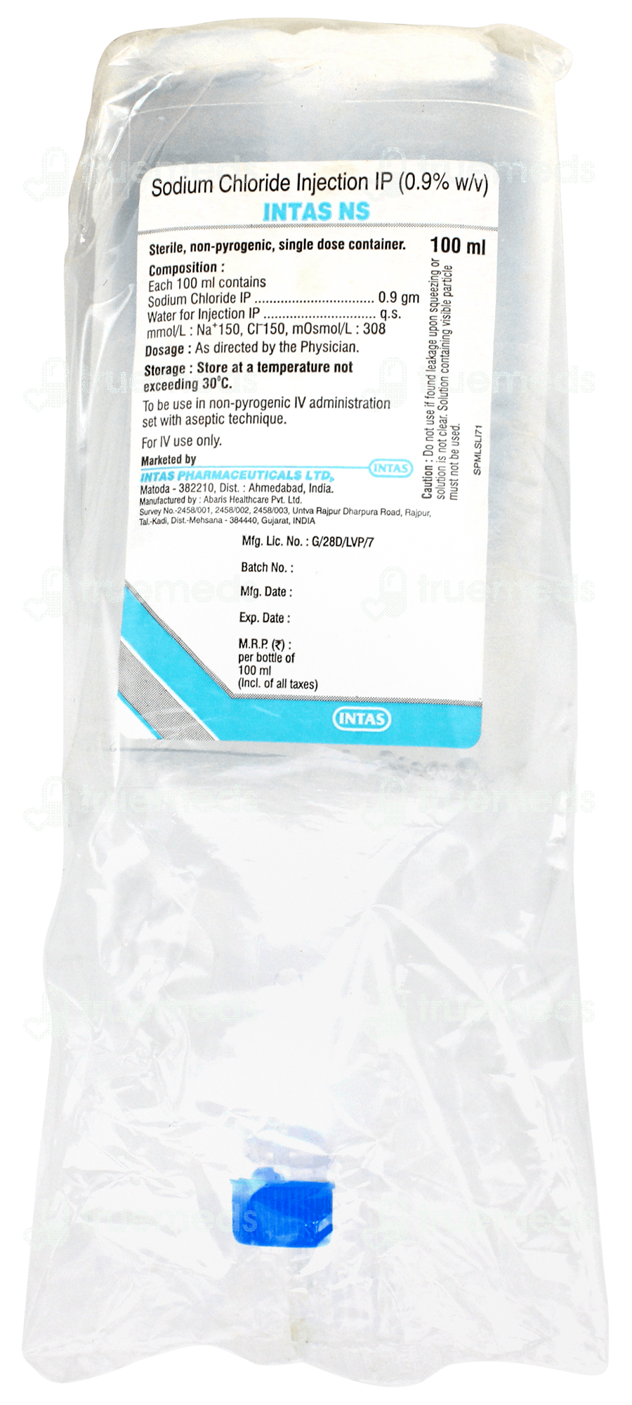 Ns Injection 100 Ml Intas - Uses, Side Effects, Dosage, Price | Truemeds