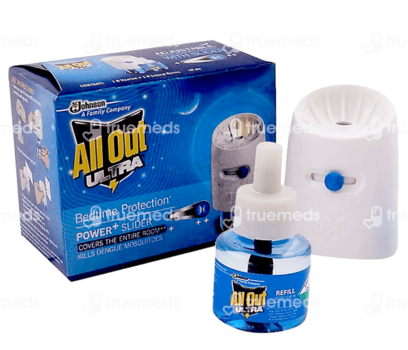 All Out Ultra Power Plus Slider Mosquito Repellent Refill With Machine ...