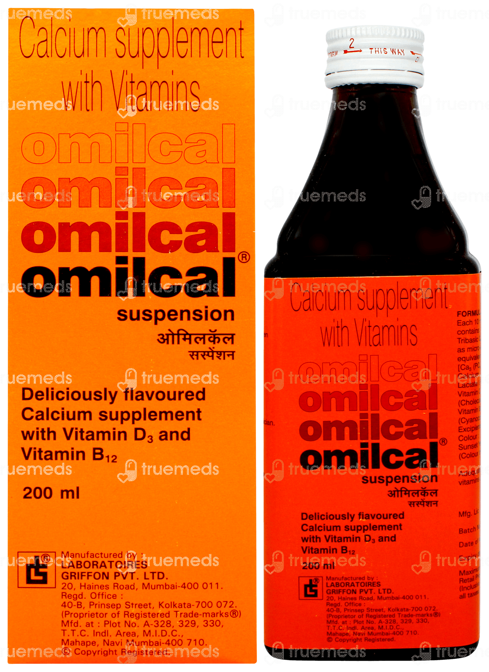 Omilcal 130 Mg/400iu/5mcg Liquid | Buy Omilcal 130 Online at Truemeds