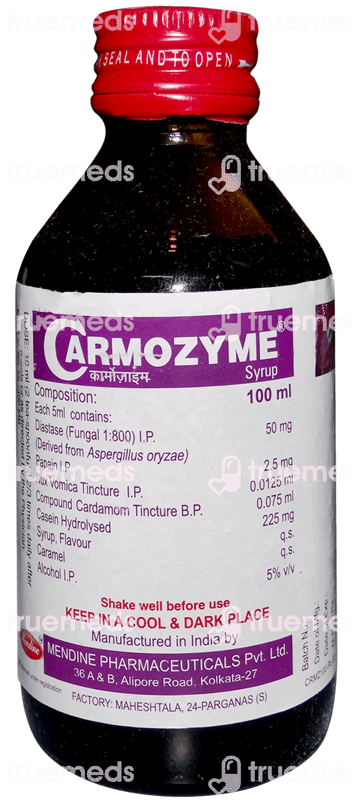 Carmozyme Liquid 100 Ml - Uses, Side Effects, Dosage, Price | Truemeds