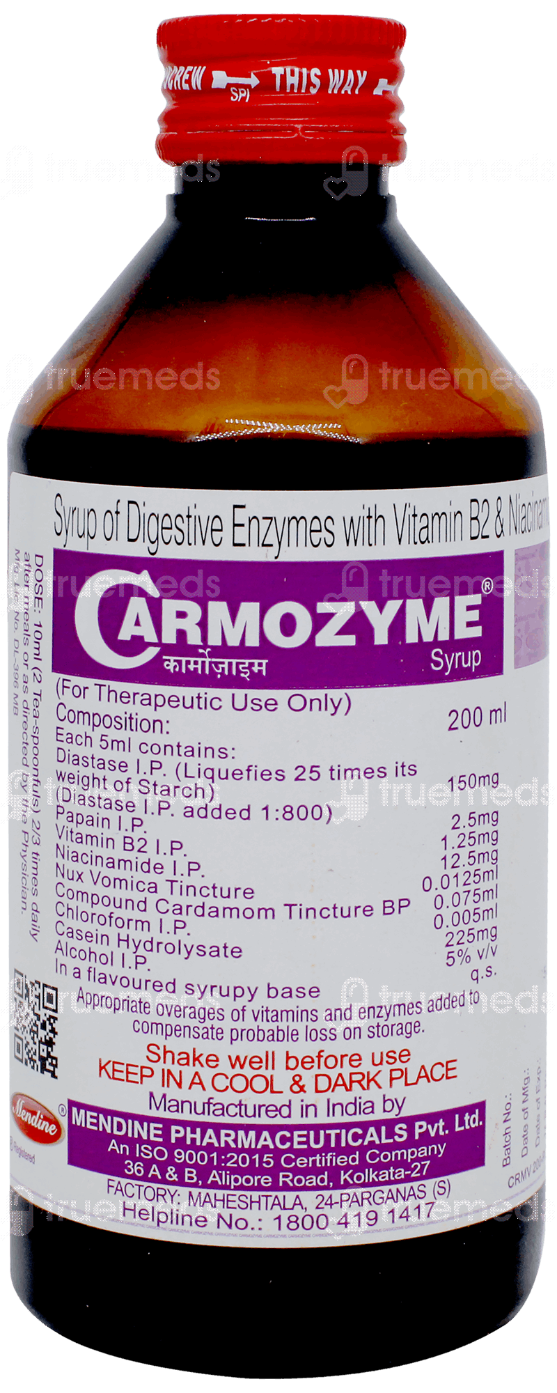 Carmozyme Liquid 200 ML | Buy Carmozyme Liquid Online at Truemeds