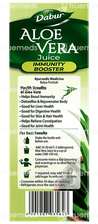 Dabur Aloe Vera Juice 1 Litre - Uses, Side Effects, Dosage, Price ...