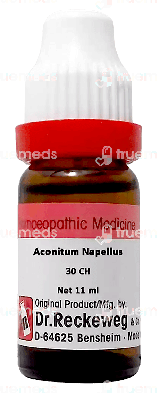 Dr Reckeweg Aconitum Napellus 30 Ch Dilution 11 Ml - Uses, Side Effects ...