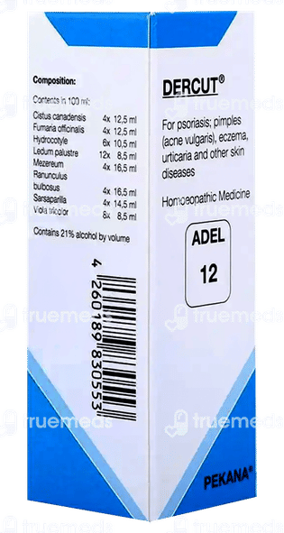 Adel 12 Dercut Drop 20 Ml - Uses, Side Effects, Dosage, Price | Truemeds