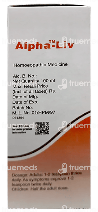 Dr Willmar Schwabe India Alpha Liv Liver Tonic 100 Ml - Uses, Side ...