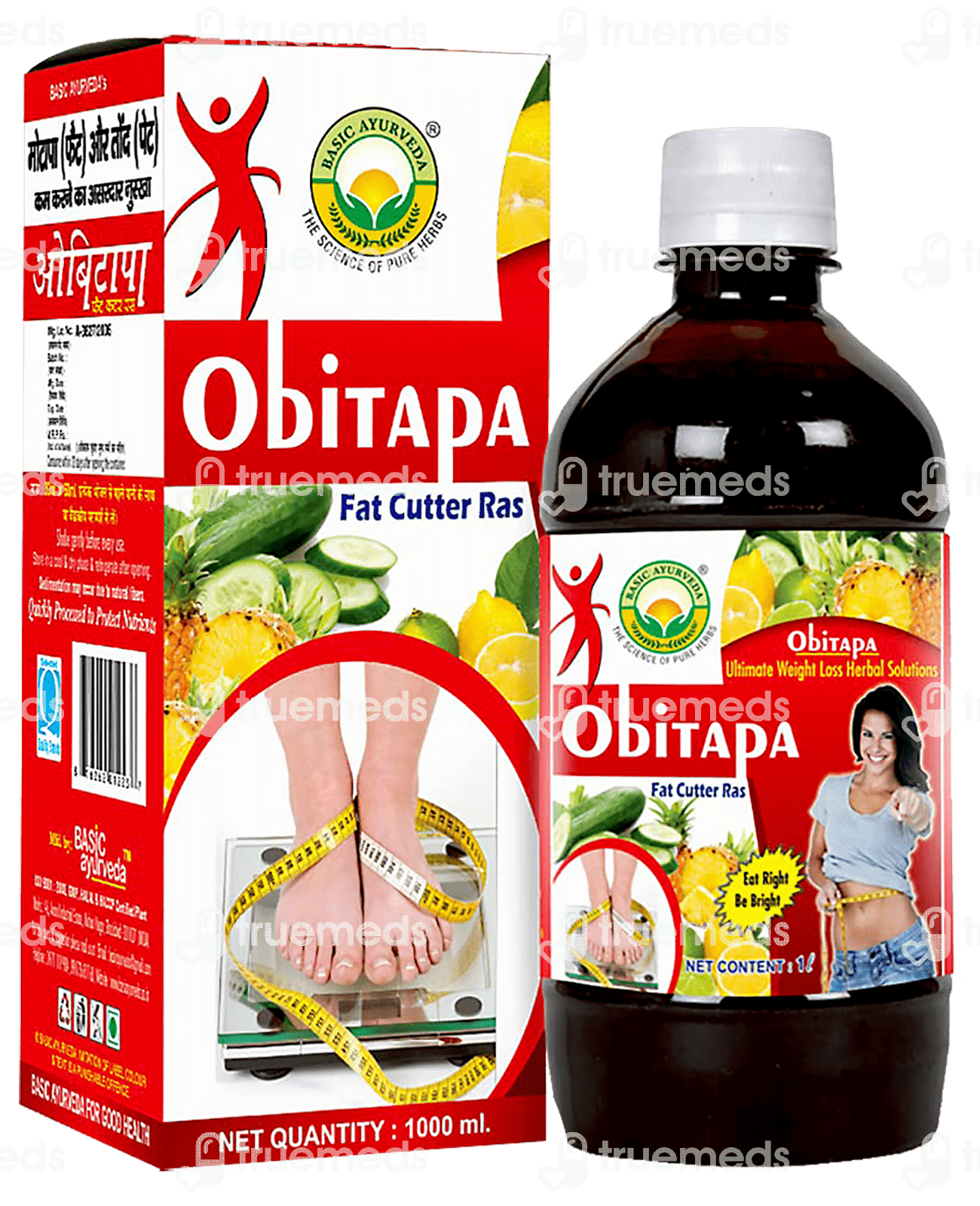 Basic Ayurveda Obitapa Fat Cutter Ras 1000 Ml - Uses, Side Effects ...