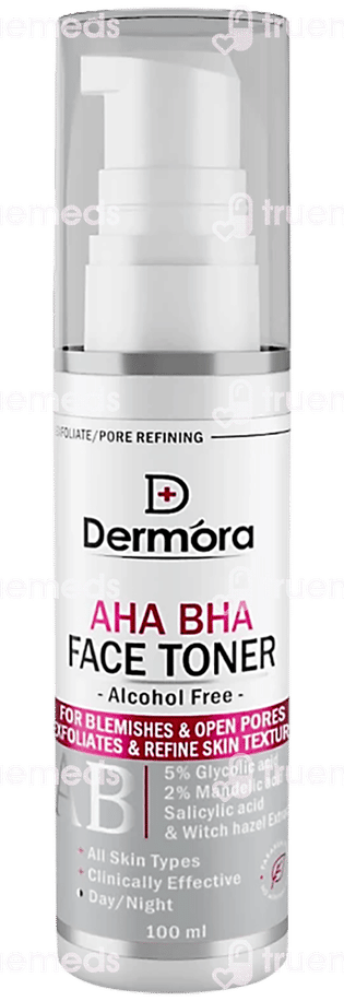 Dermora Aha Bha Face Toner 100 Ml - Uses, Side Effects, Dosage, Price ...
