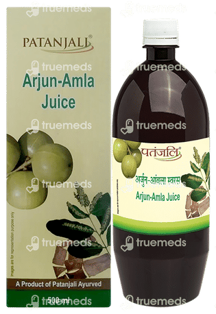 Patanjali Arjun Amla Juice 500 Ml - Uses, Side Effects, Dosage, Price | Truemeds