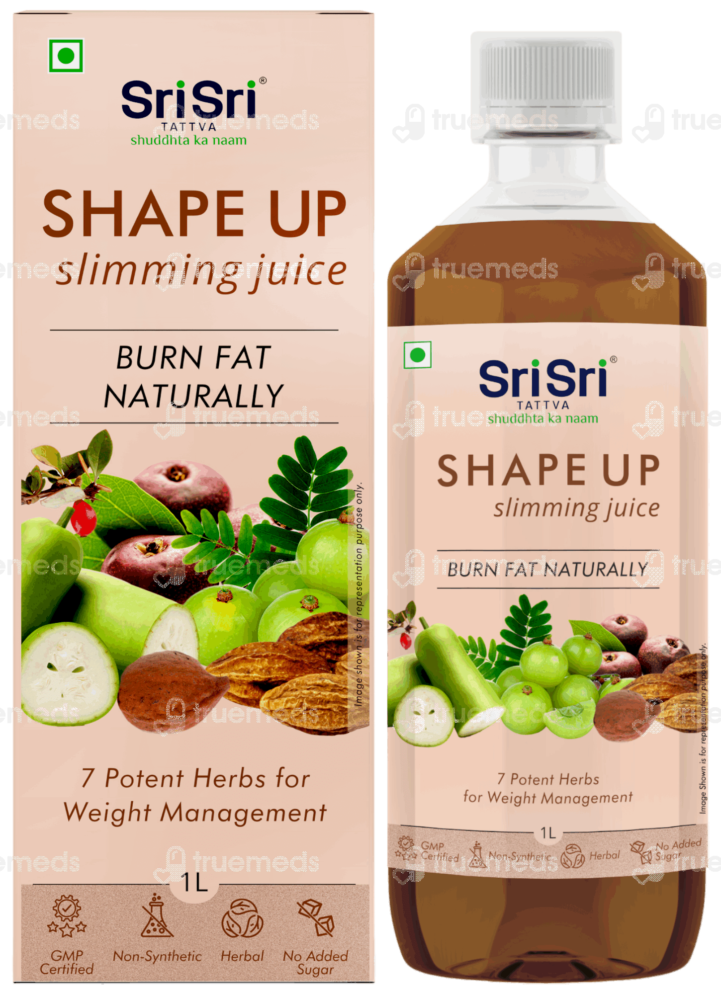 Sri Sri Tattva Shape Up Slimming Suger Free Juice 1000 Ml - Uses, Side ...