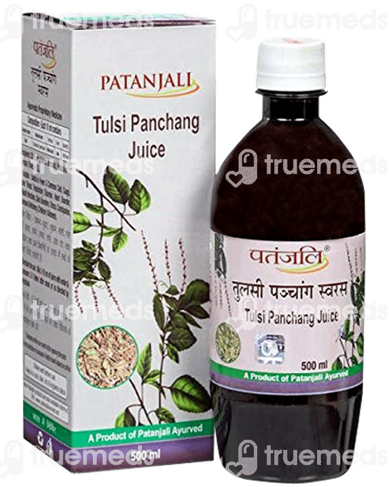 Patanjali Tulsi Panchang Juice 500 Ml - Uses, Side Effects, Dosage ...