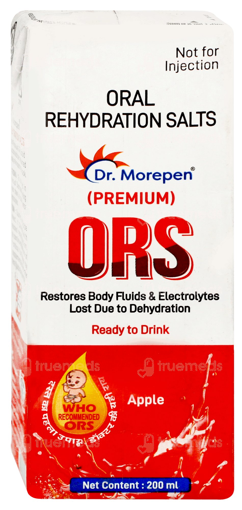 Dr Morepen Premium Ors Ready To Drink Apple Liquid 200 Ml - Uses, Side ...