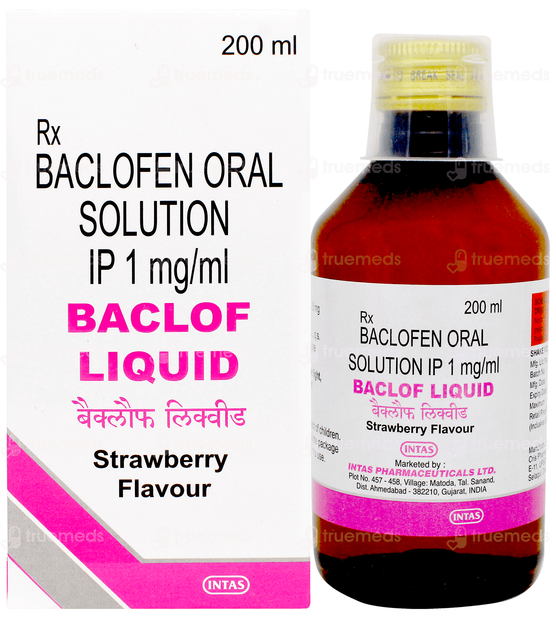Baclof Strawberry Flavour Liquid 200ml - Uses, Side Effects, Dosage ...