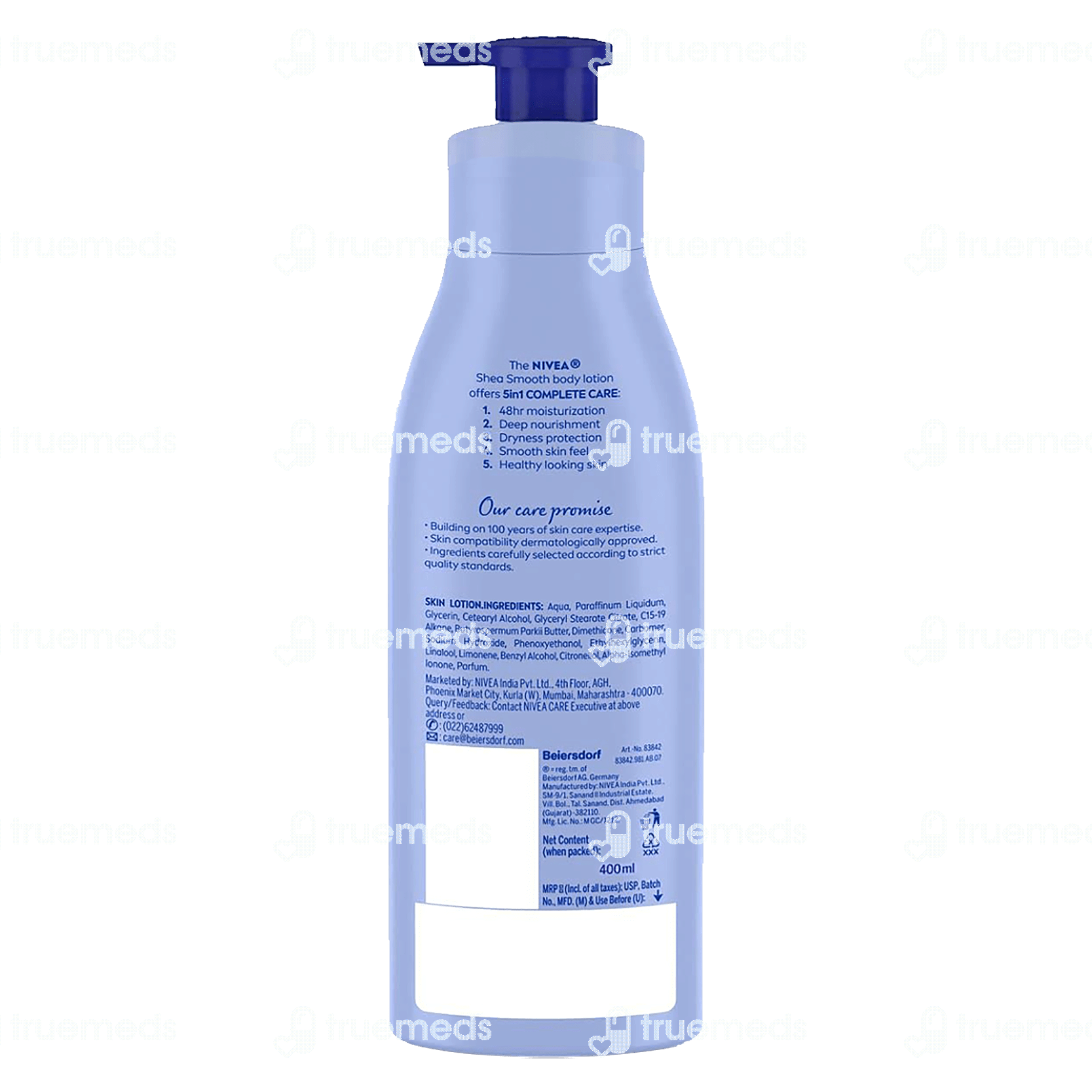 Nivea Smooth Milk Body Lotion With Shea Butter 400 Ml - Uses, Side ...