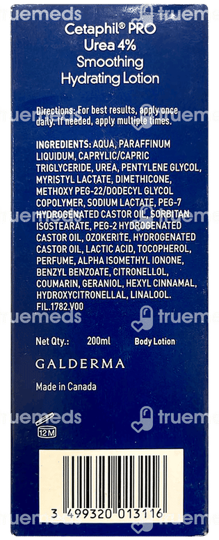 Cetaphil Pro 4 Urea Smoothing Hydrating Lotion 200 Ml - Uses, Side ...