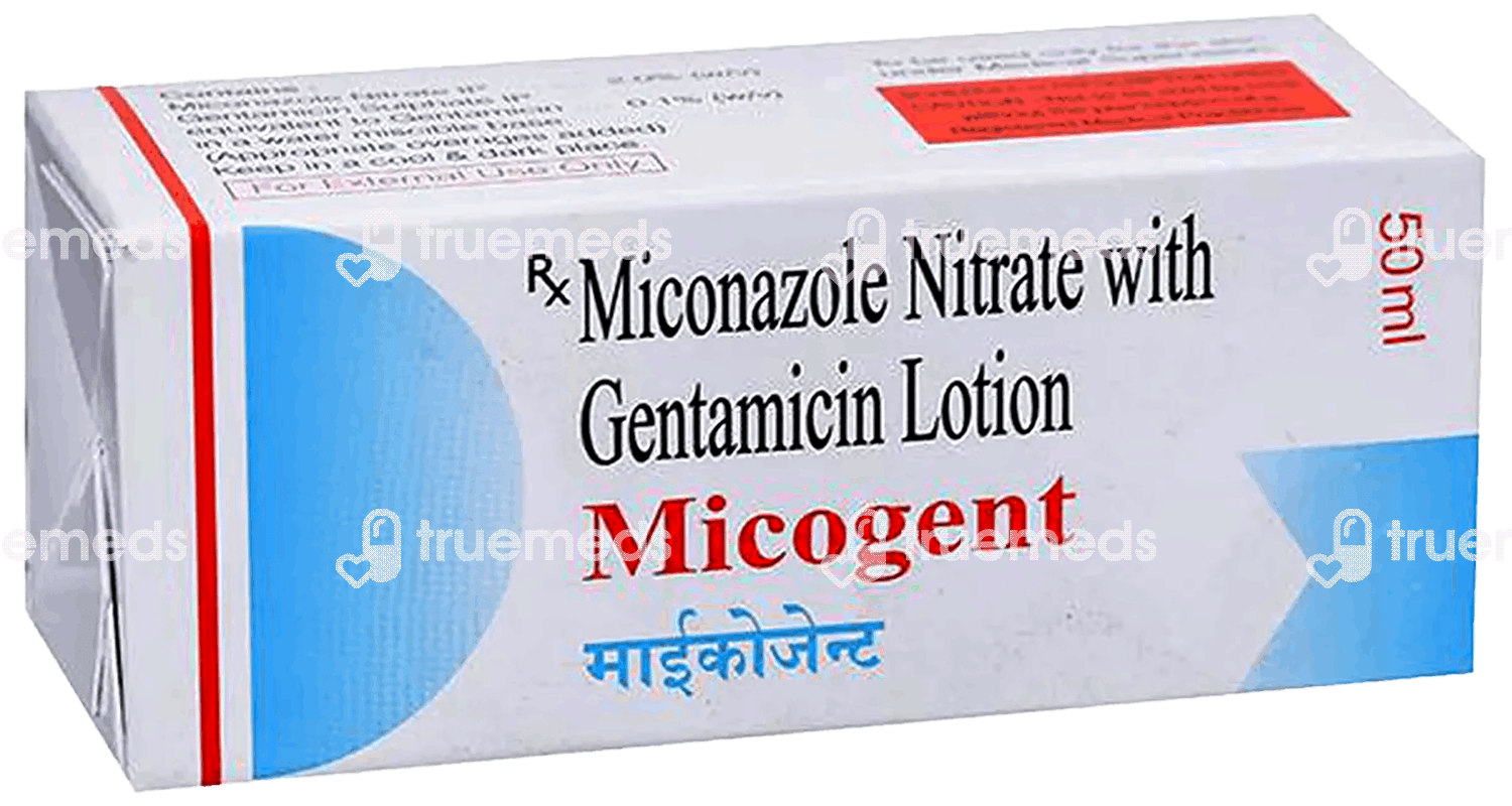 Micogent Lotion 50 Ml - Uses, Side Effects, Dosage, Price | Truemeds