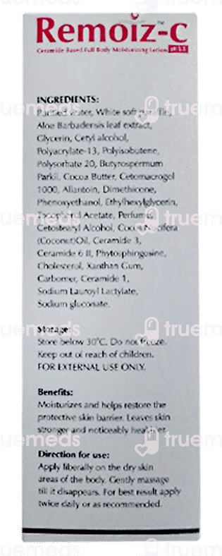 Remoiz C Lotion 250 Ml - Uses, Side Effects, Dosage, Price | Truemeds