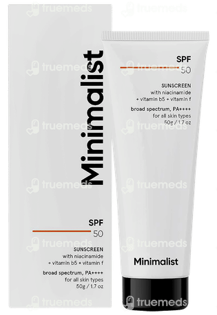 Minimalist Spf 50 Sunscreen 50 Gm - Uses, Side Effects, Dosage, Price ...
