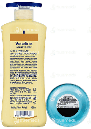 Vaseline Intensive Care Deep Moisture Body Lotion 400 Ml With Ponds Light Moisturise 50 Ml ...