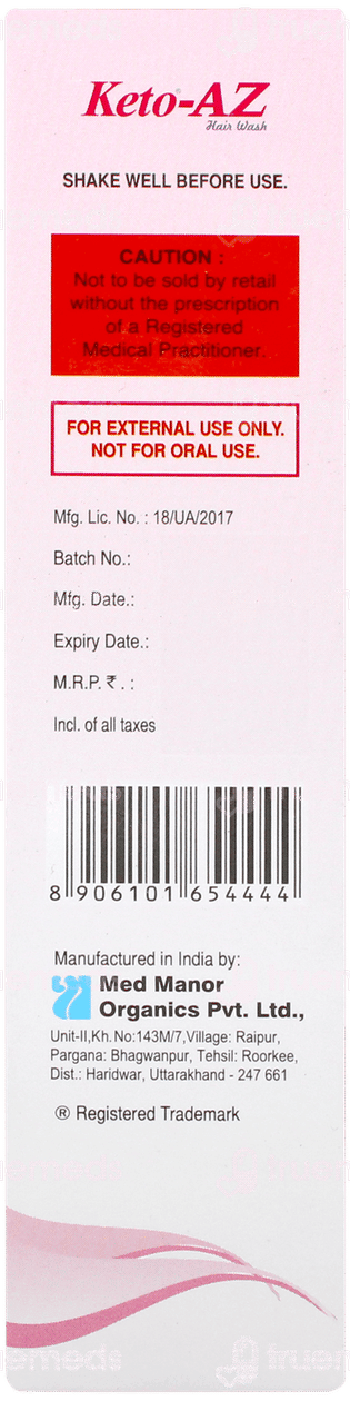 Keto Az Hair Wash Lotion 125 Ml - Uses, Side Effects, Dosage, Price ...